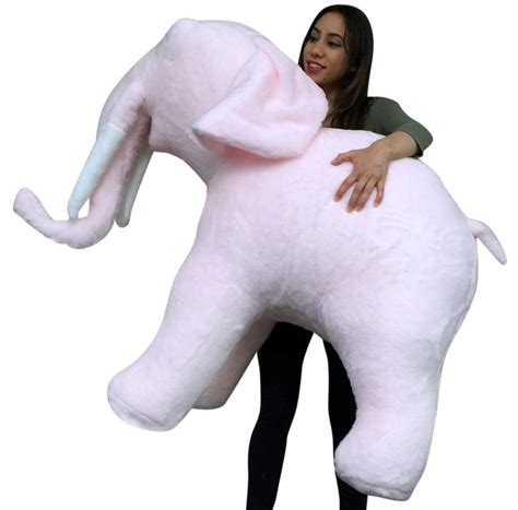 American Made Giant Stuffed Pink Elephant Soft 54 Inches Long 3 Feet