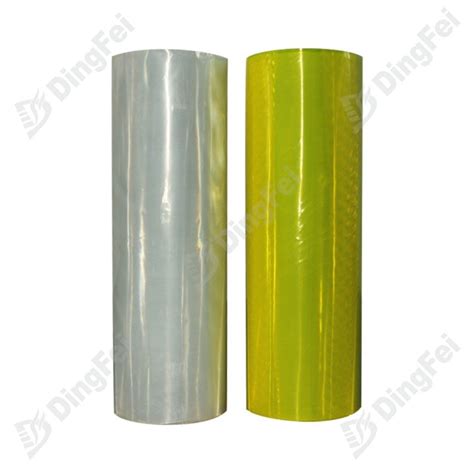 Fluorescent Yellow Reflective Material Prismatic Pvc Reflective Sheet Prismatic Reflective