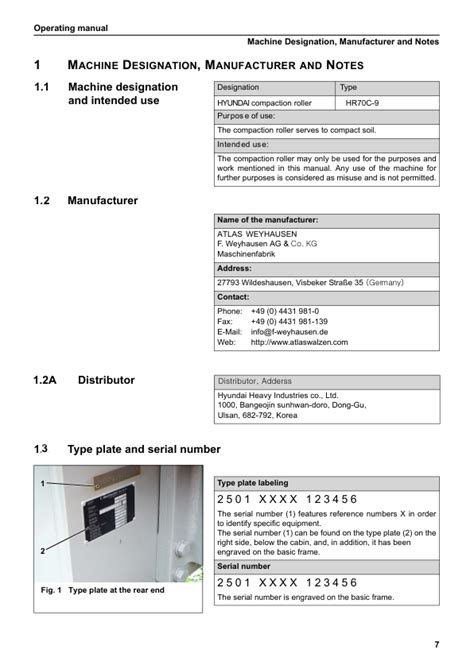 Hyundai Hr70c 9 Compaction Roller Operation Manual