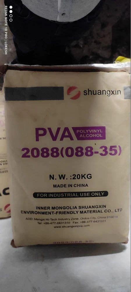 Polyvinyl Alcohol 2088 At ₹ 177kg Industrial Chemical In Surat Id