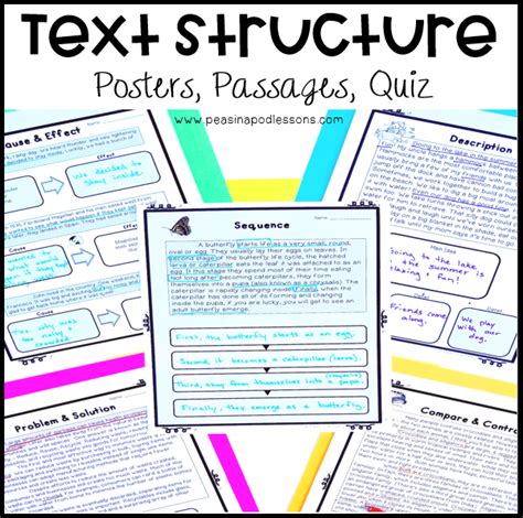 teach text structure in 4 easy steps peas in a pod lessons