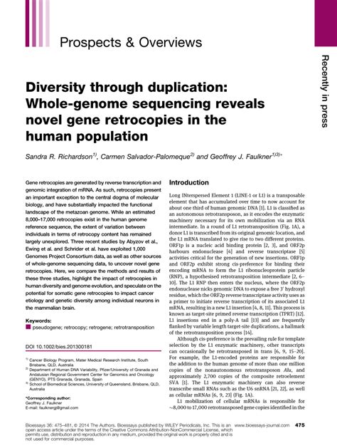 Pdf Diversity Through Duplication Whole Genome Sequencing Reveals