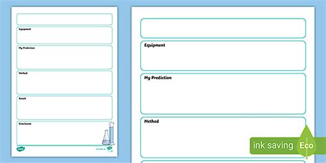 👉 Science Write Up Template From F To Y6 Twinkl