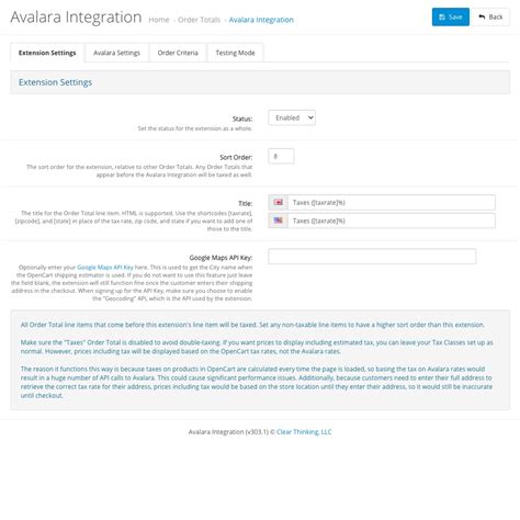 avalara integration