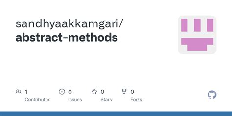 Github Sandhyaakkamgariabstract Methods