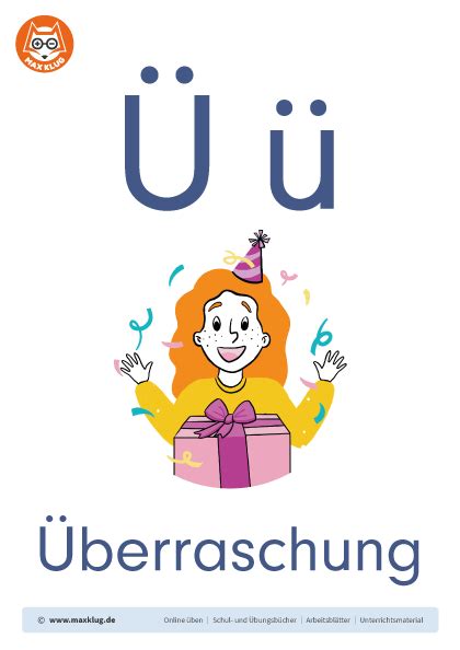 Anlautkarte Ü Mit Wort