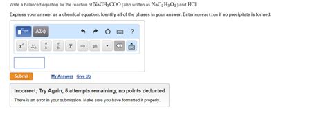 Solved Write A Balanced Equation For The Reaction Of Chegg