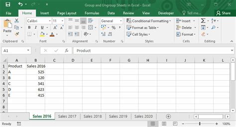 Group And Ungroup Worksheets In Excel Excel Unlocked