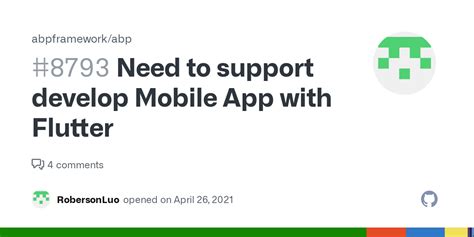 need to support develop mobile app with flutter · issue 8793