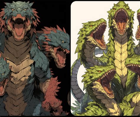 Artstation 230 Hydra Cartoon Character Reference Image Pack V140