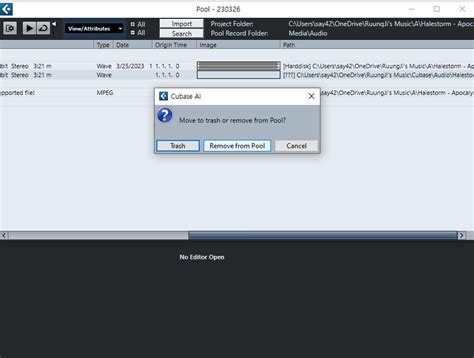 Music 큐베이스 Resolve Missing Files 해결법