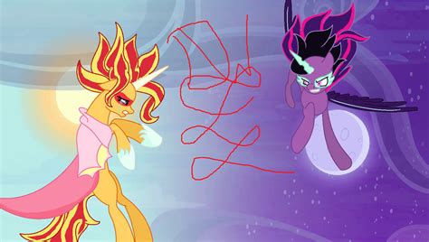Mlp Sunset Vs Evil Twilight By Diamondwolf2990 On Deviantart