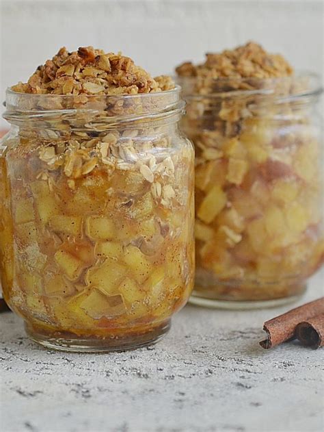 Mini Apple Crisp Story Mason Jar Recipe
