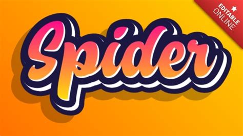 Spider Text Effect Generator