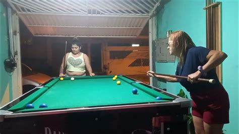 Jogão Bem Acirrado Jogando Sinuca Tacadas Extraordinárias Bilhar