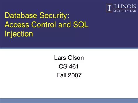 PPT Database Security Access Control And SQL Injection PowerPoint Presentation ID 499148