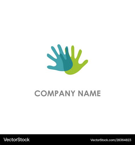 Two Hands Logo Royalty Free Vector Image Vectorstock