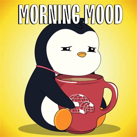 Tired Good Morning  By Pudgy Penguins Find And Share On Giphy