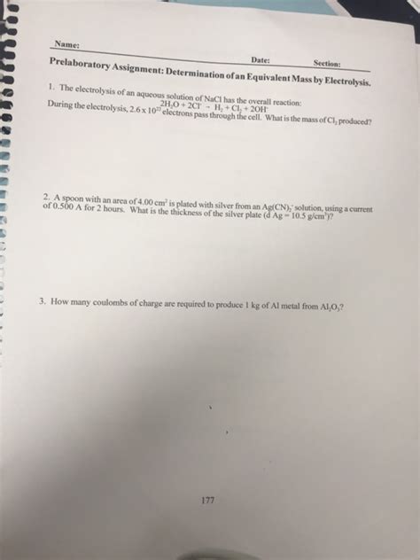 solved date section prelaboratory assignment