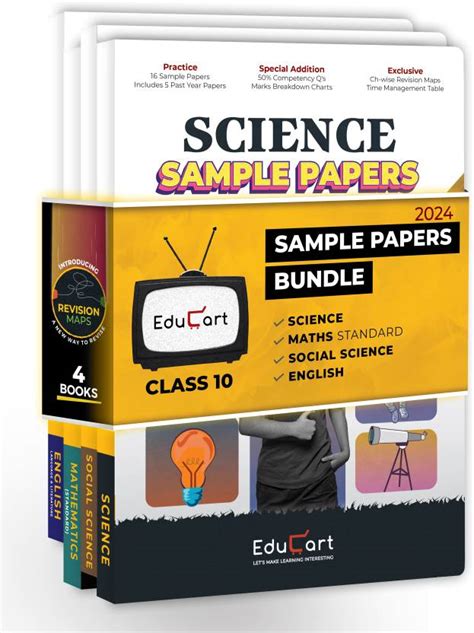 educart cbse class 10 sample papers bundle science maths social