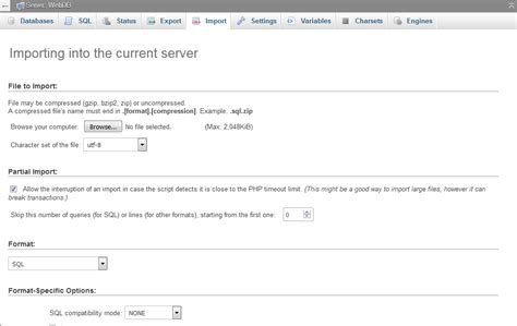 phpmyadmin i want to create replica of mysql database on another