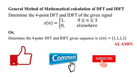02 Dft Calculation Using General Method Dft And Idft Calculation Of The