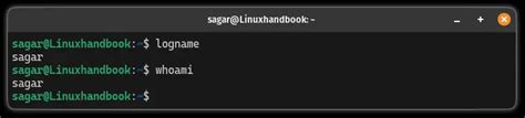 Use Logname Command In Linux Use Logname Command In Linux