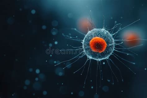 Exploring The Intricate Beauty Of A Vibrant Cell Under A Microscope In A Scientific Lab Setting