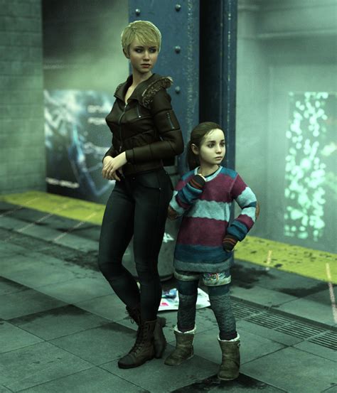 Detroit Become Human Kara And Alice At The Train Station By Eglokiskem