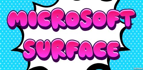 Microsoft Surface Text Effect And Logo Design Brand