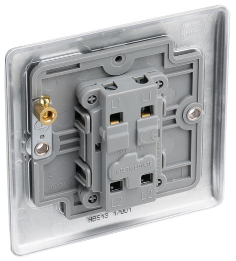 Bg Nexus Nbs13 Intermediate Switch Brushed Steel — Electricals Online