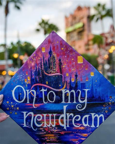 On To My Next Dream Disney Grad Cap Design Follow Us Motivation2s
