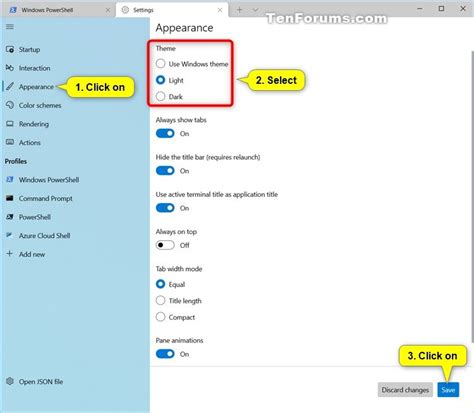 How To Set Dark Or Light Theme In Windows Terminal In Windows Tutorials