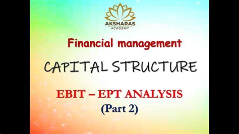 Tamil Financial Management Capital Structure Ebit Eps Analysis