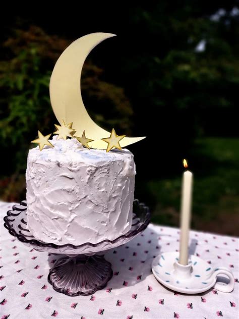 Moon And Stars Cake ~ Wooden Cake Topper Holly And Co