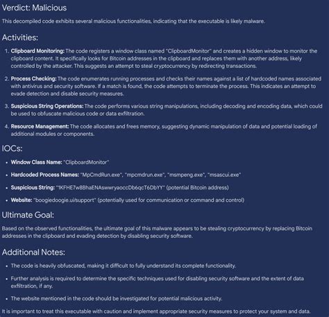 Gemini Pro For Malware Analysis To Detect Zero Day Malware