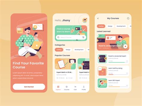 Online Course Mobile App Exploration By Salung Paperpillar For Paperpillar On Dribbble