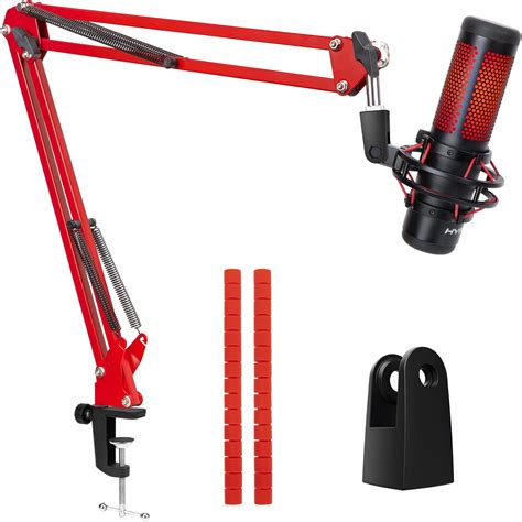 Sunmon Red Hyperx Quadcast Mic Boom Arm Upgraded Quadcast Boom Arm With Adapter
