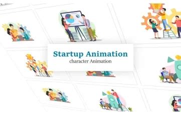 Startup Character Animation Scene After Effects Template After Effects Templates