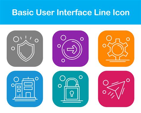 Basic User Interface Vector Icon Set 20654186 Vector Art At Vecteezy