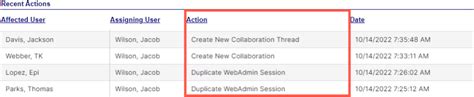 recent actions log actions defined edgenuity