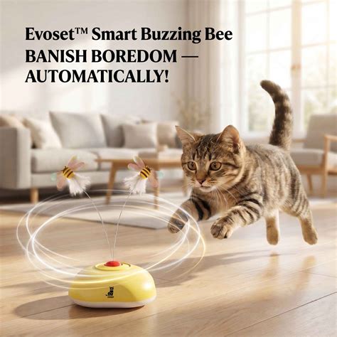 Evoset™ Smart Buzzing Bee Cat Toy 🐾