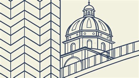 Architectural Dome Building Classic And Grand Structure Vector Design Generative Ai Stock