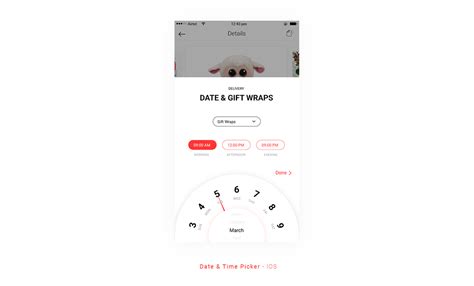 date and time selectors on behance