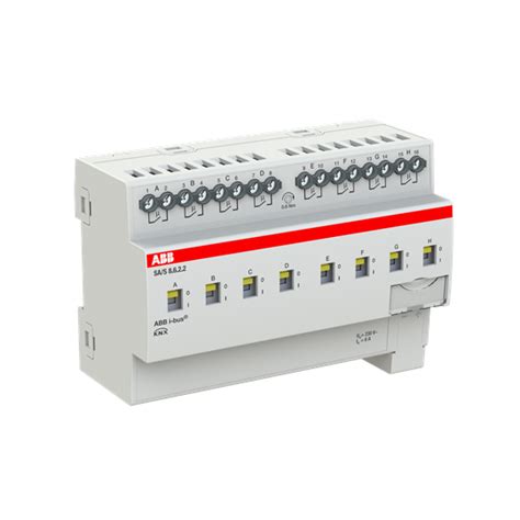 abb sa s8 6 2 2 switch actuator 8 fold 6 a mdrc knx hub
