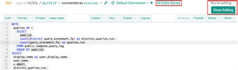 Take Turns Editing A Query — Alation User Guide