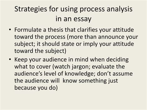 Process Analysis Essay PPTX