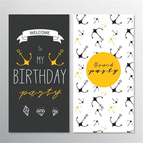 생일 카드 템플릿 디자인 Eps Uidownload