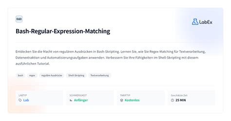 Bash Regular Expression Matching Labex