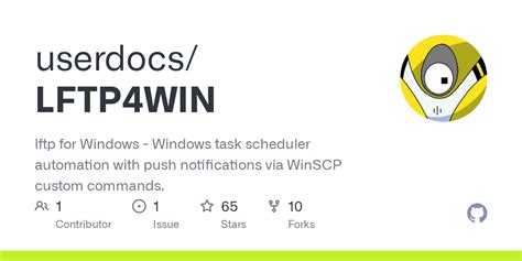 GitHub Userdocs LFTP4WIN Lftp For Windows Windows Task Scheduler Automation With Push